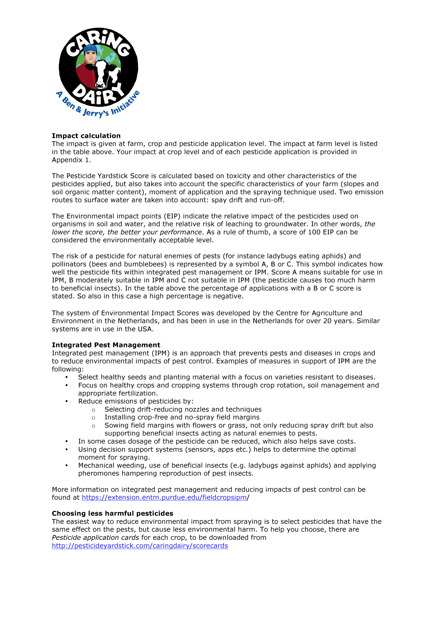 Farm Report – Caring Dairy Crop Protection Data